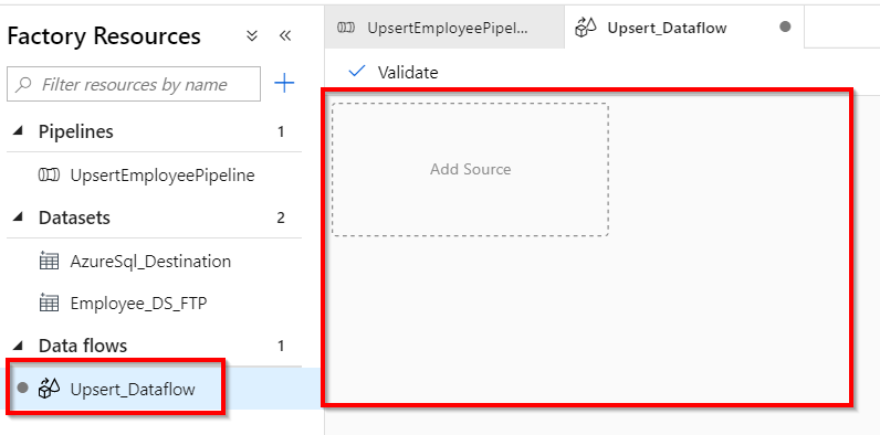 Azure Data Factory Implement Upsert Using Dataflow Alter Row
